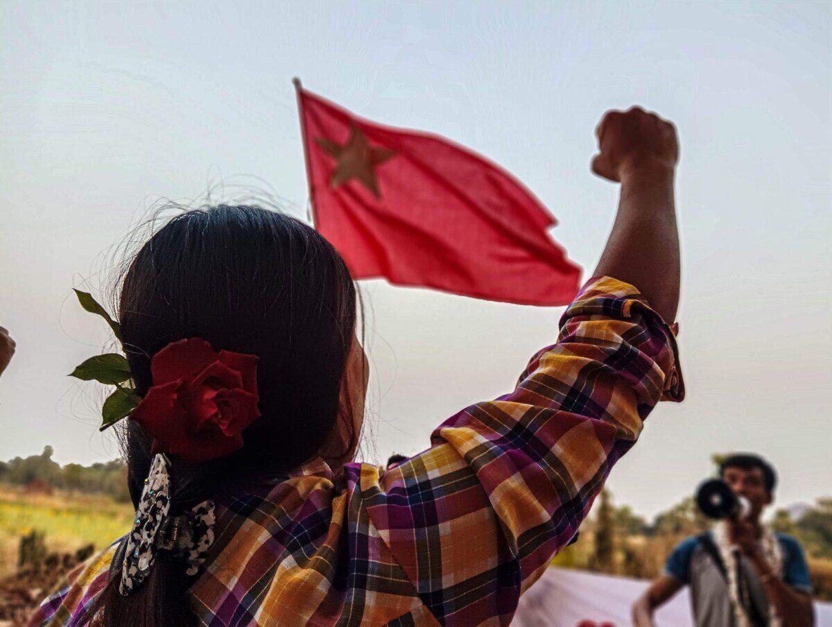 လက်ပံတောင်းတောင်ဒေသ လူထုသပိတ်စစ်ကြောင်း အကြမ်းဖက် စစ်ကောင်စီ ဖြုတ်ချရေး ချီတက် ဆန္ဒပြ Khit