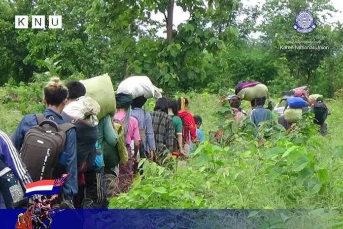ကရင်ပြည်နယ်၊ လူသောမြို့နယ်အတွင်း စစ်တပ် ပစ်ခတ်သော လက်နက်ကြီး ထိမှန်၍ ပ