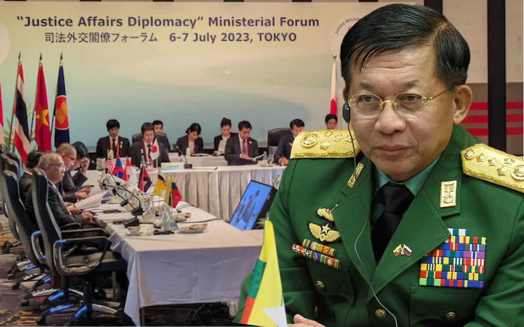 ဂျပန်-အာဆီယံ တရားရေးဝန်ကြီးများ အစည်းအဝေးသို့ တက်ရောက်ရန် စစ်ကောင်စီ ...